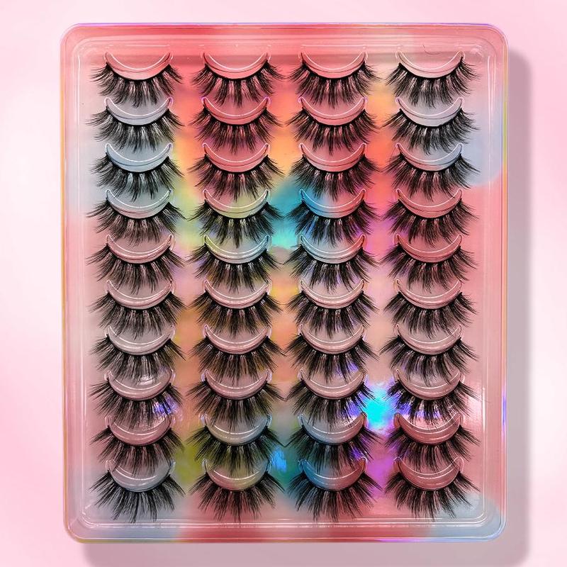 False Eyelashes, 20 Pairs Individual Lashes Clusters Faux Cluster ...
