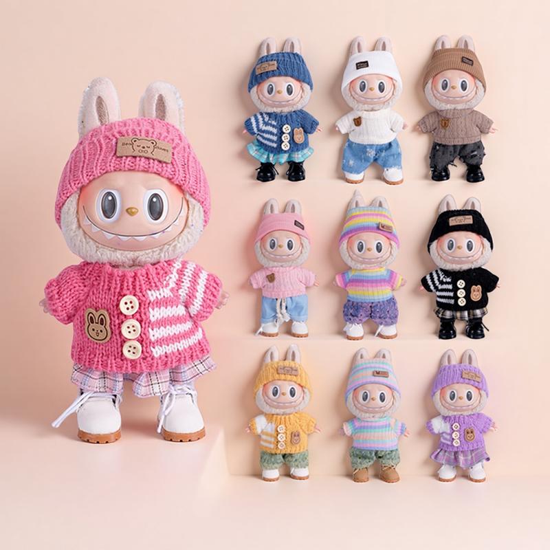6.69inch Labubu Outfit Playset Doll Clothes with 3, Stylish Fisherman ...