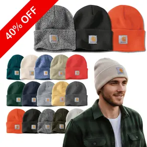 Carhartt A18 Knit Cuffed Beanie Unisex Watch Hat Black Acrylic Warm ...