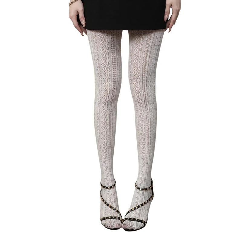 Chic Lorita Lace Tights JK Style Sheer Patterned Hosiery Breathable ...