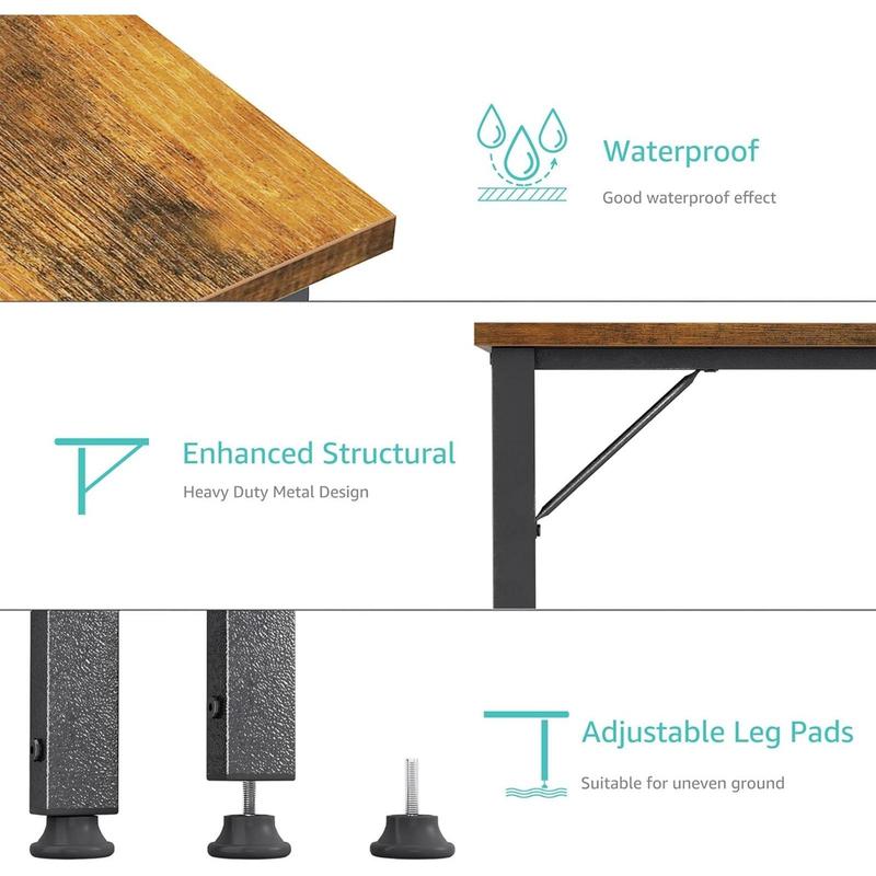 Lufeiya Computer Desk with Drawers - 40 Inch Work Reversible Small Desk ...