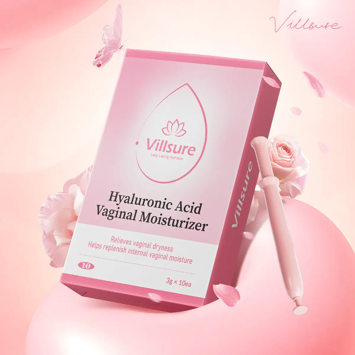 (10PCS) Villsure Intimate Moisture Support Gel with Hyaluronic Acid ...