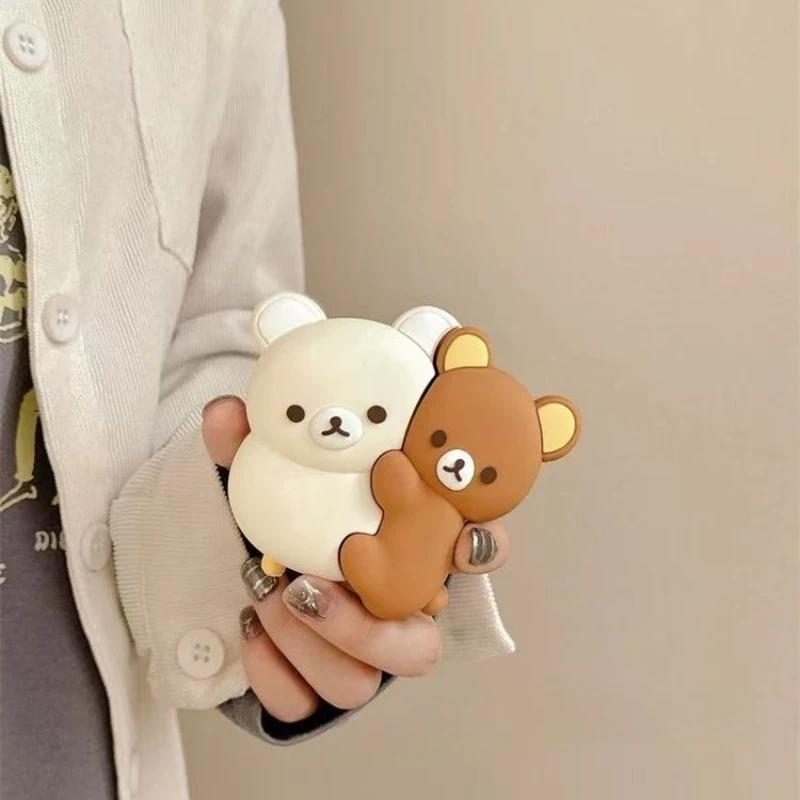 MINISO 3D Rilakkuma Hug Bear Earphone Case for Airpods 4 3 2 1 Pro Pro2 ...