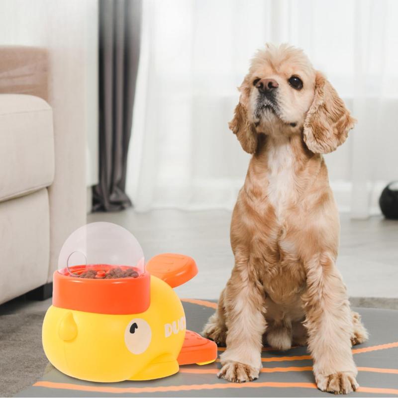 Duck Design Pet Feeder, Interactive Pet Food Launcher, Pet Snack ...