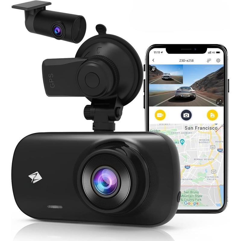 -Edge 3D 4K Front and Rear Dash Cam with WiFi, GPS, Dual Cam, DVR ...