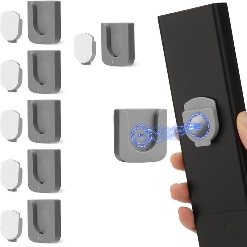 Magnetic Remote Control Holder, 2/4/6 Counts Wall Mounted Sticky Hook ...
