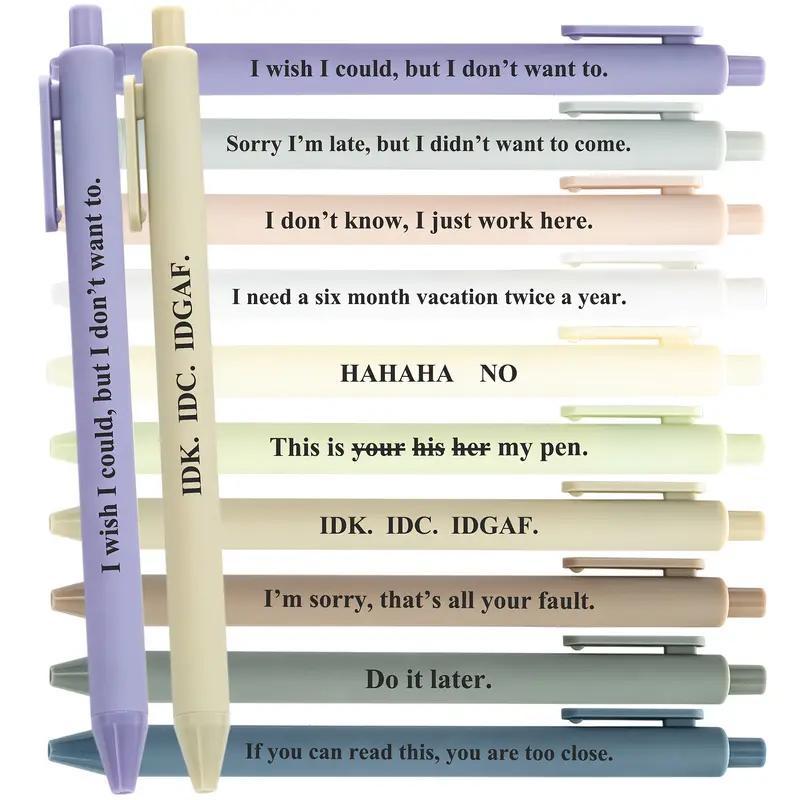Funny Ballpoint Pen, 10/20pcs Retractable Ballpoint Pen, Writing Pen ...