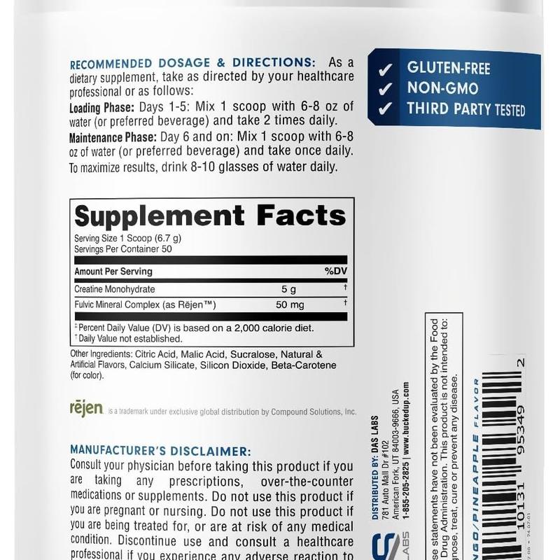 Bucked Up Mango Pineapple Creatine for Women and Men - Easy to Mix ...