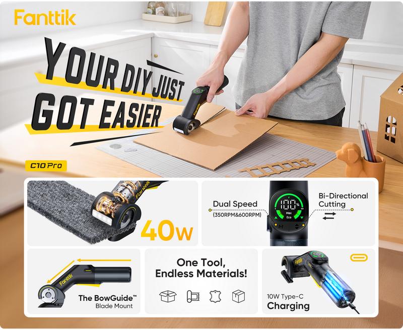 Fanttik R200 Pro BowGuide Electric Cardboard Cutter, Cordless Scissors ...