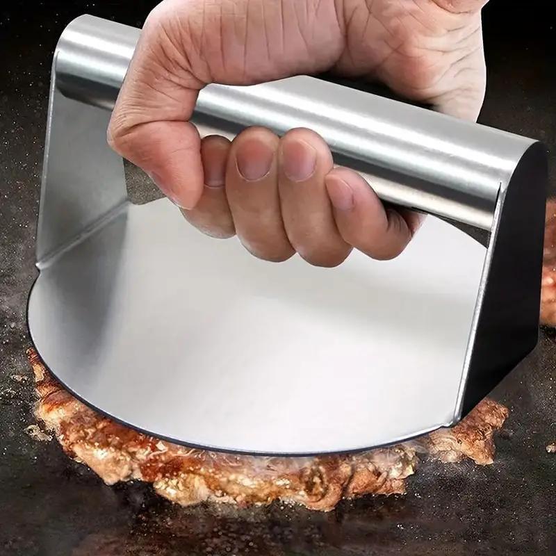 Stainless Steel Hamburger Meat Press, Non Stick Round Steak Press Plate ...