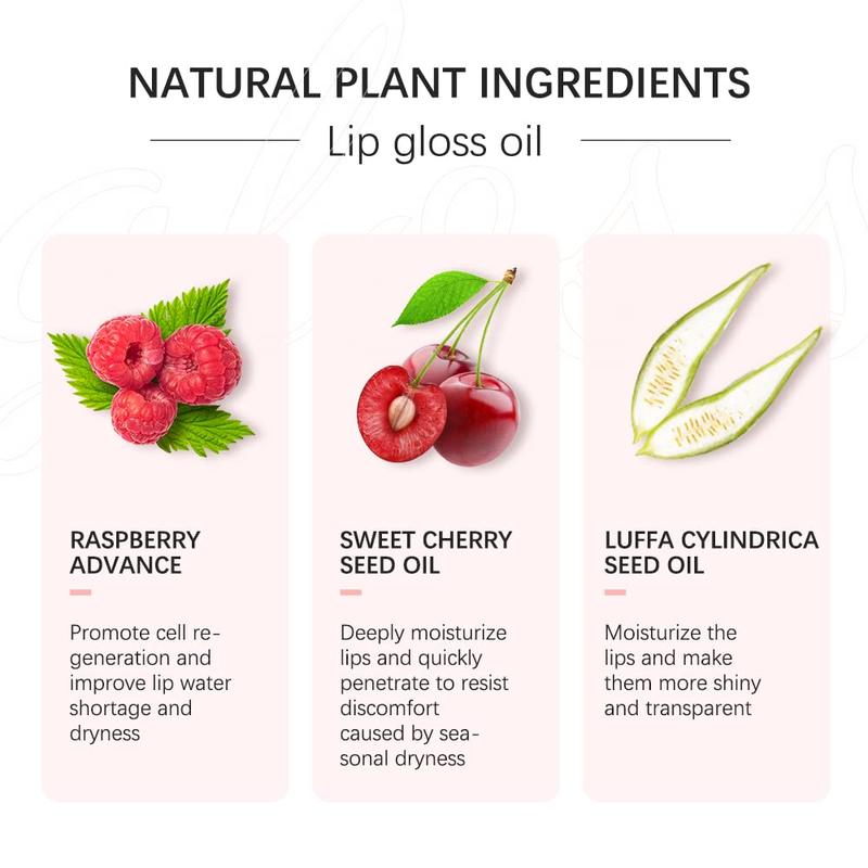 NEW - Hydrating Lip Glow Oil, Plumping Lip Gloss, Moisturizing Lip Oil ...