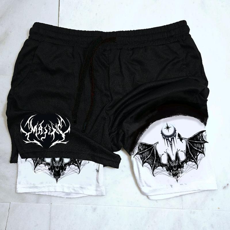 Gothic "Double Layer" Gym Shorts - TikTok Shop