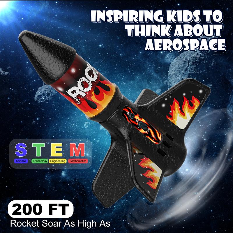 Rocket Launcher for Kids, Self Launching Motorized Air Rocket Toy ...