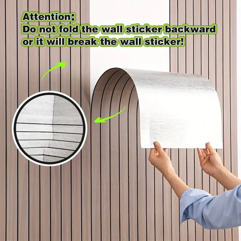 3D Grooved Wood Grain Self-Adhesive Easy to Apply Wallpaper, Versatile ...