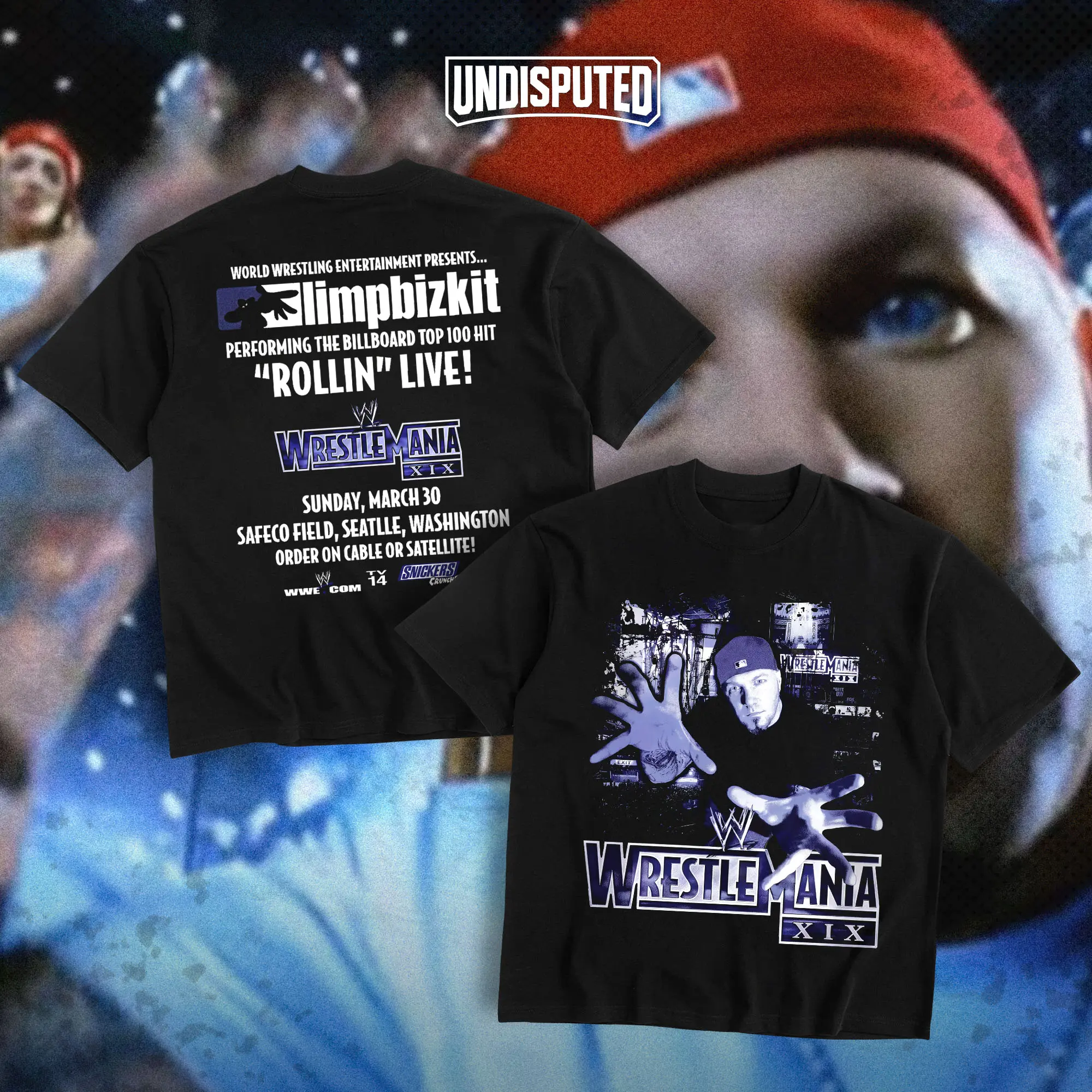 UNDISPUTED Limp Bizkit Wrestlemania XIX Heavy Cotton Shirt Rollin ...
