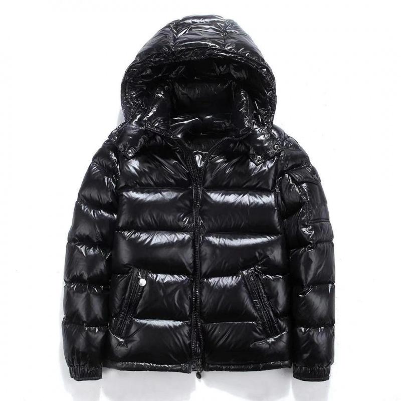 New Glossy Down Jackets Men Jackets Short Winter Hooded Women Thickened ...