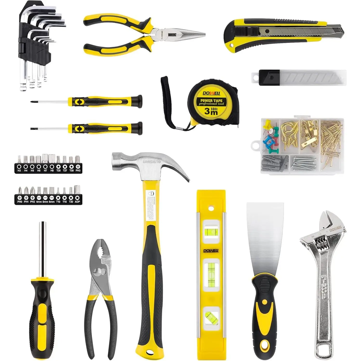146PCS Homeowner Tool Set, Household Repairing Tool Kit with 14-Inch ...
