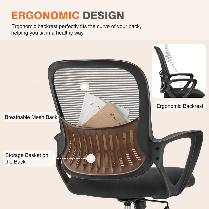 【Deal】SweetFurniture Office Chair, Desk Chair, Ergonomic Home Office ...