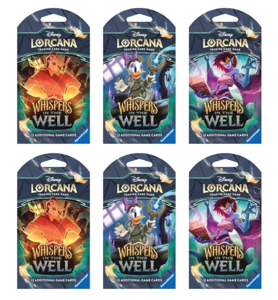 6 Packs 12 Card Booster Pack for Lorcana Whispers in the Well - TikTok Shop