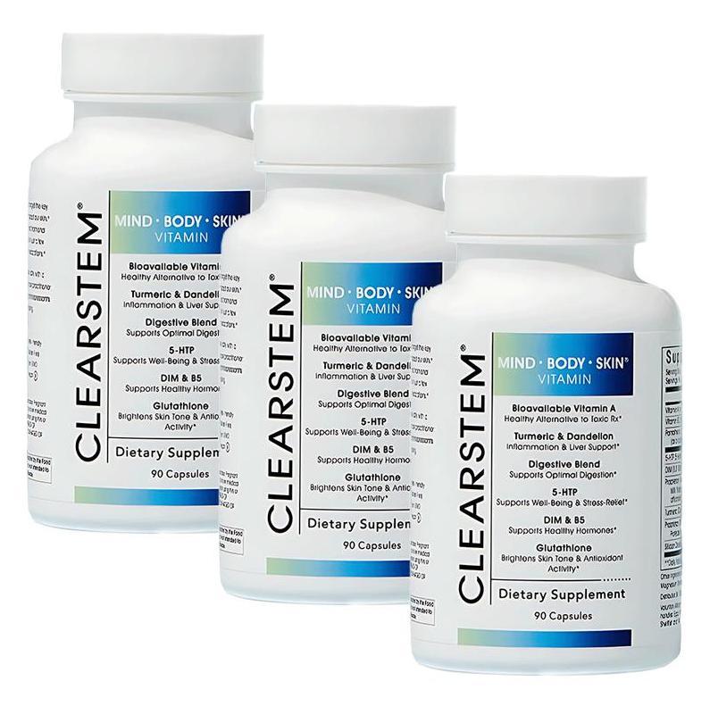 CLEARSTEM-MINDBODYSKIN Hormonal Acne Supplement(5-HTP)-Natural DlM Supplement-Skin Care Vitamins ...