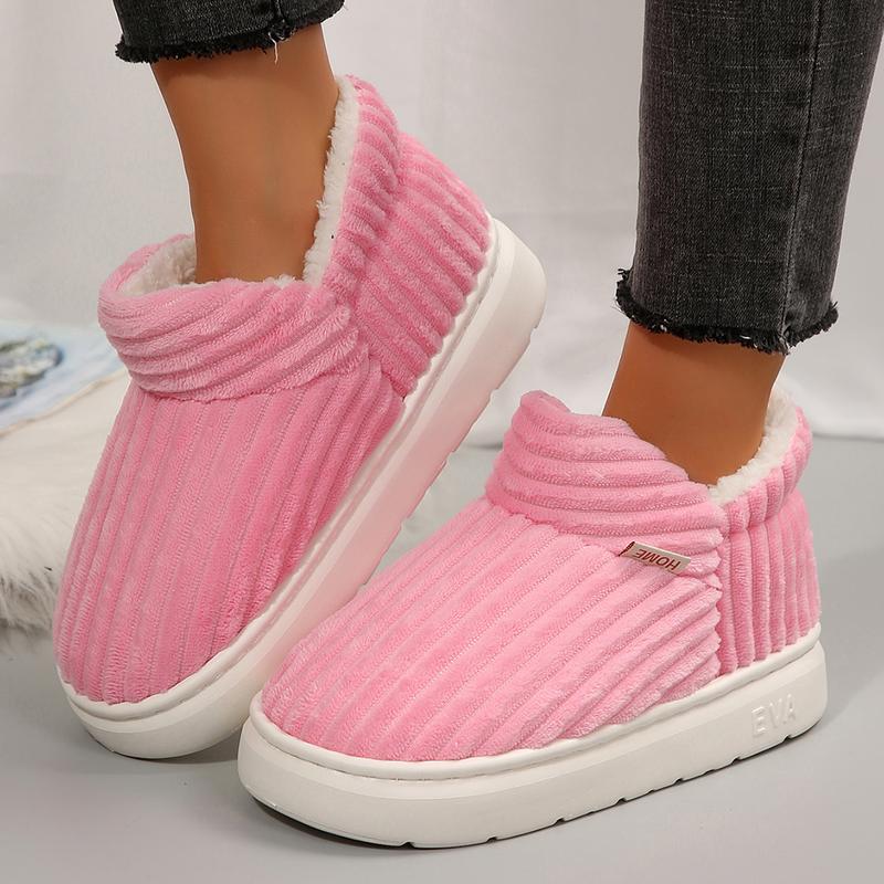 Women's Closed-Back Slippers Faux Warm Non-slip Outdoor Indoor House ...