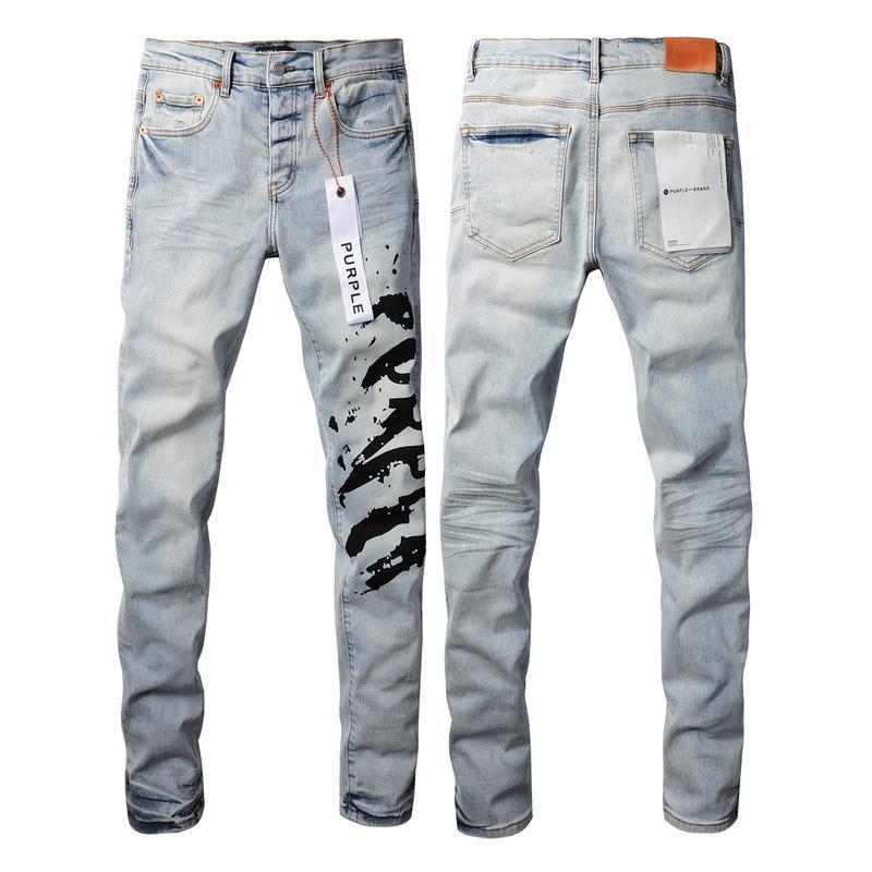 Men's Slim-Straight Ripped Jeans - Distressed Holes, Stretch Denim ...