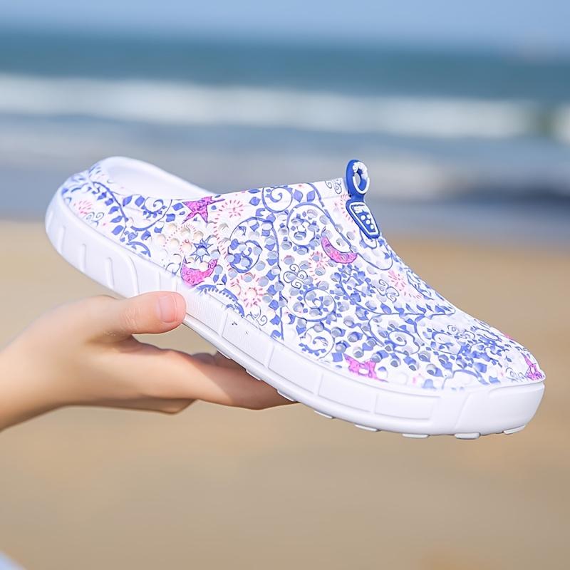 Chic Printed Beach Clogs for Women, Perfect for Both Indoor And Outdoor ...