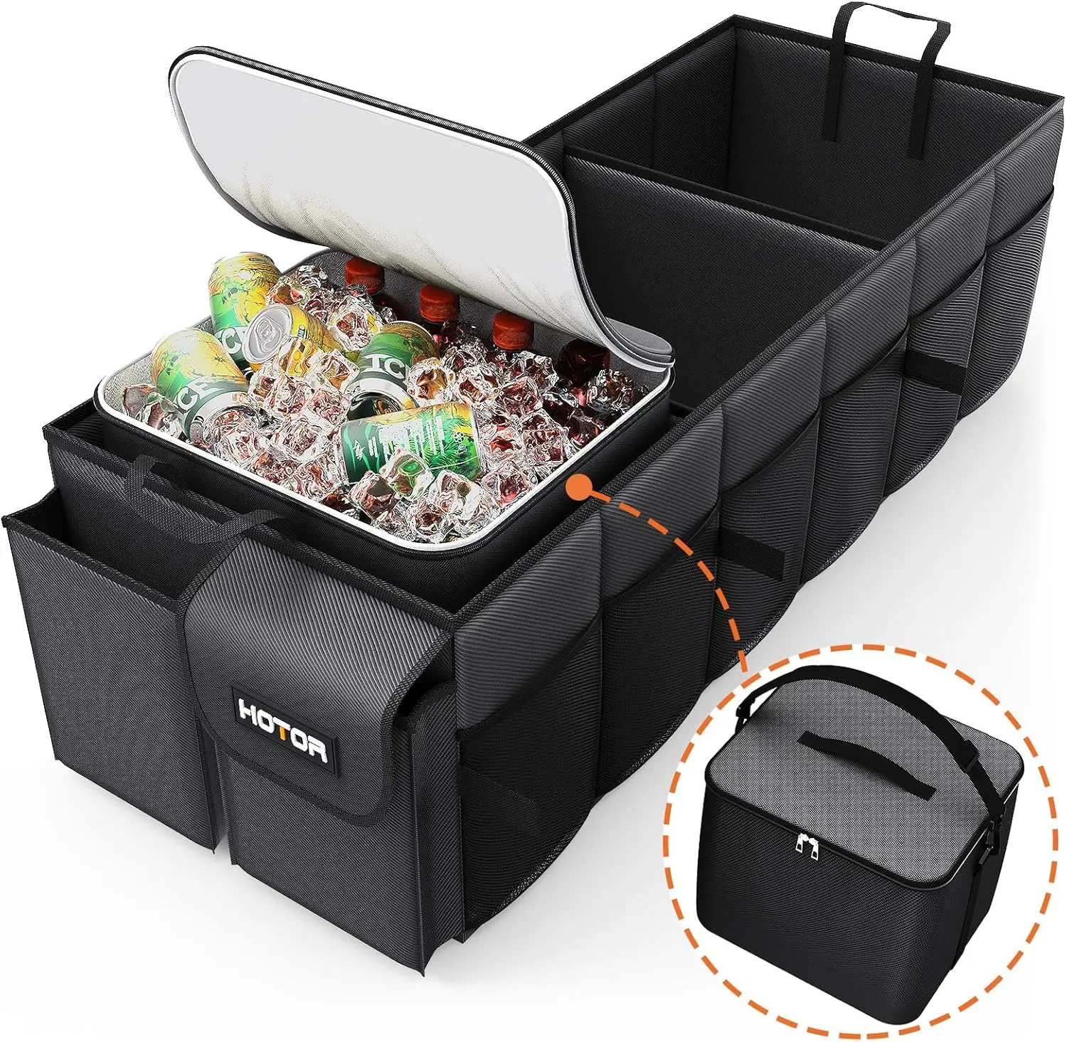 Trunk Organizer, Sturdy Foldable with Cooler for Car & SUV, 3 ...