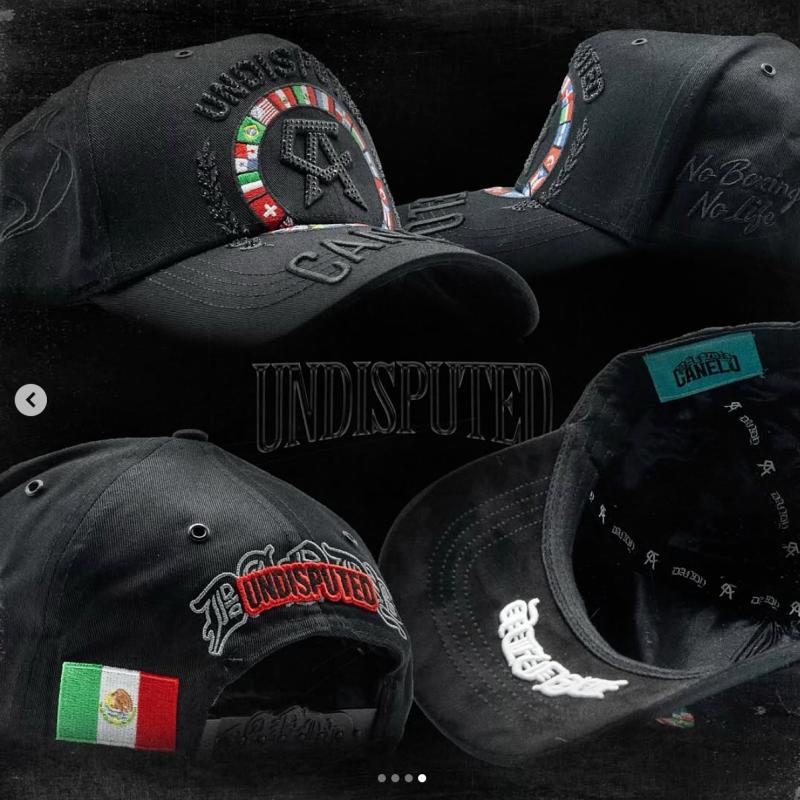 Canelo 'Undisputed' Black Cap: Flag Emblem + 'No Boxing No Life' Script ...