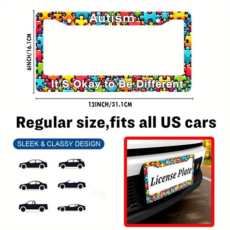 1pc Autism It S Okay to Be Different License Plate Frame Funny Autism ...