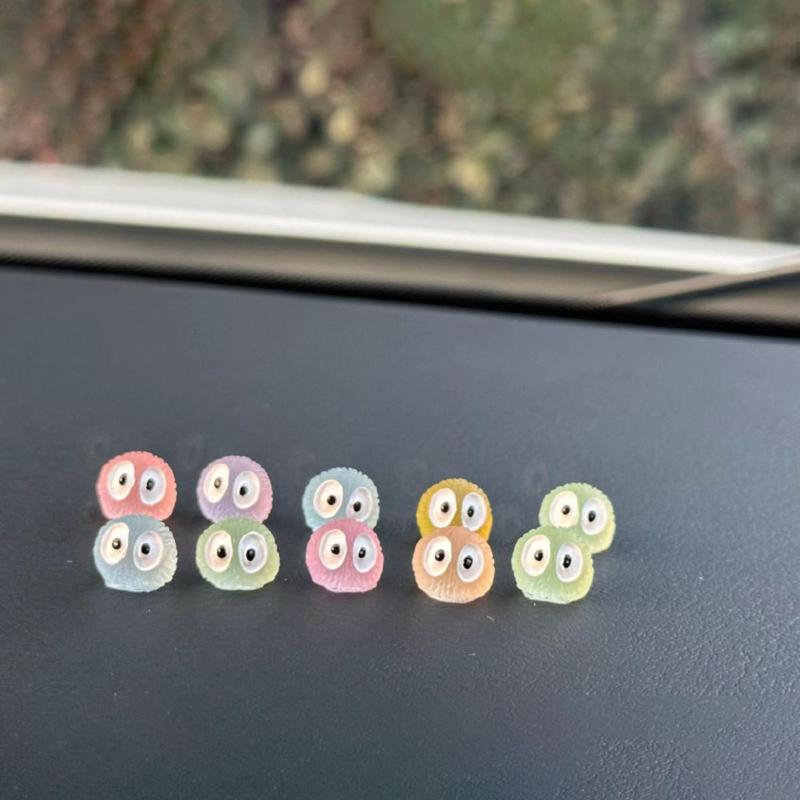 Cute Coal Ball Design Car Decoration, 10pcs Car Interior Accessories ...
