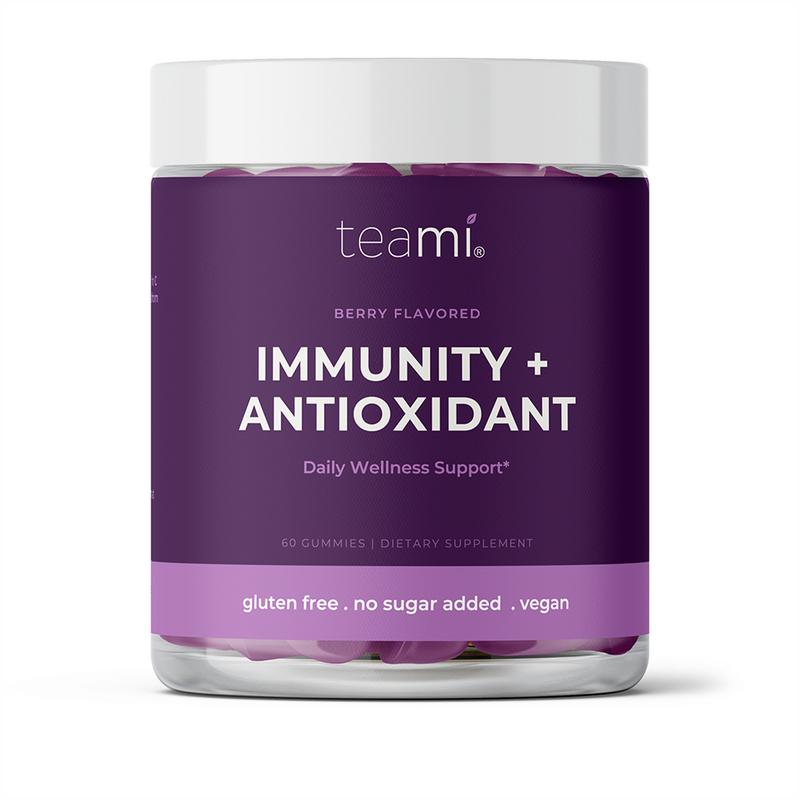 Teami Immunity + Antioxidant, Elderberry and Vitamin C Gummy Vitamin ...
