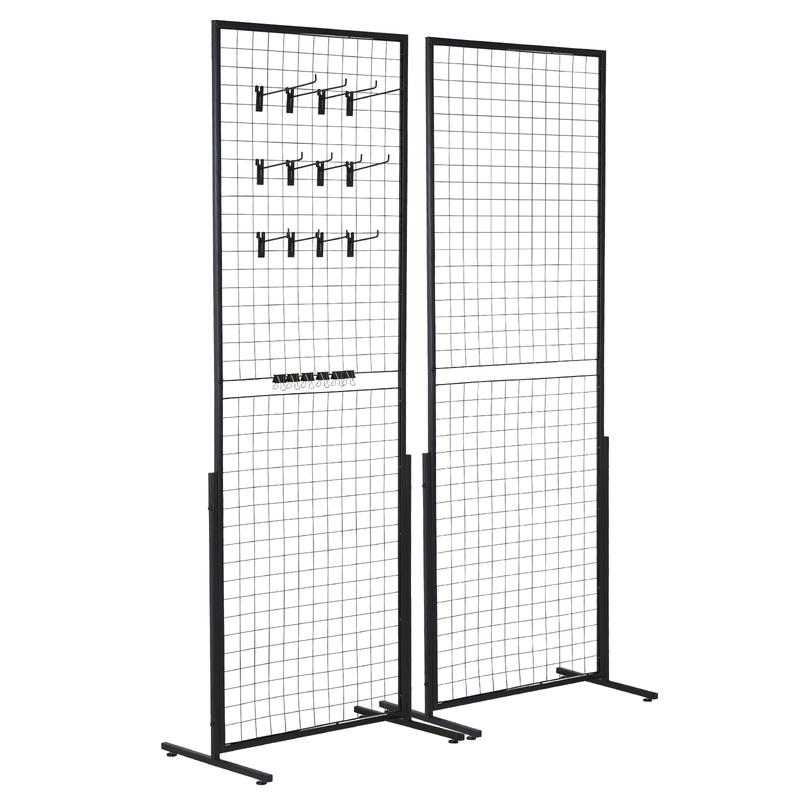 VEVOR 2' x 5.6' Grid Wall Panels Tower, , 2 Packs Wire Gridwall Display ...
