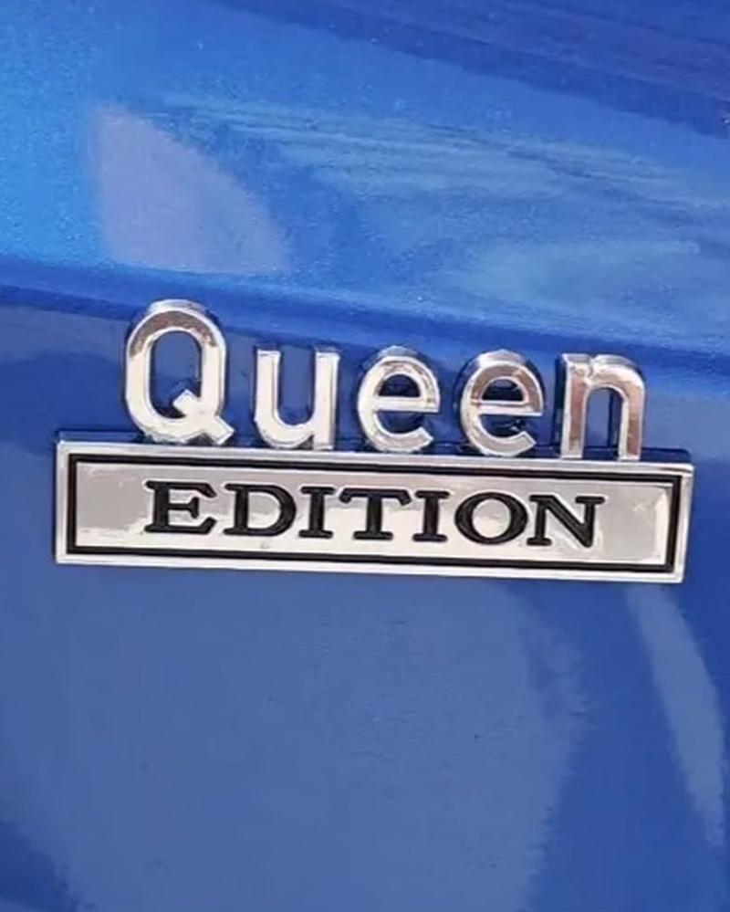 Queen Edition Car Emblem,3D Waterproof Metal Sticker Badge,Funny ...