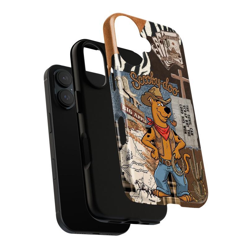 Cowboy Scooby-Doo & Courage Phone Case – Colorful Cute Dog Cartoon ...