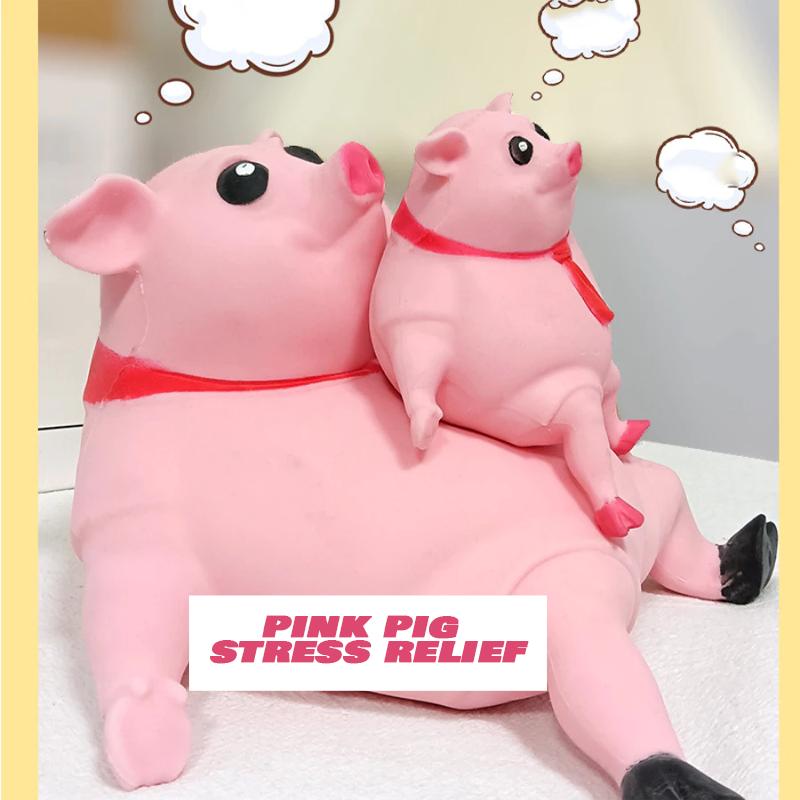 Pink Pig Stress Relief Squeezing Toy, Pink Pig, Pink Boss Sand Core ...