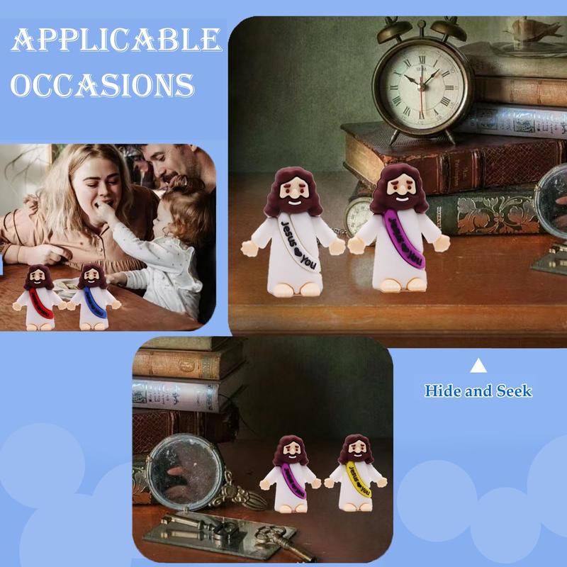 30PCS Little Jesus Figures, Mini Jesus Figurines in Bulk, Multicolor ...