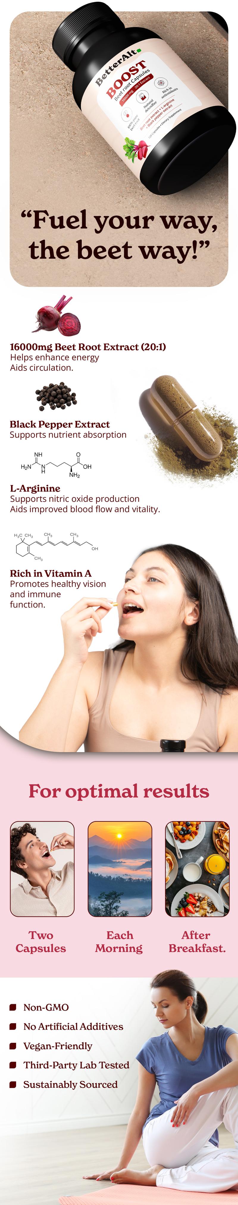 BetterAlt Nitric Oxide Beet Root | Choose from Capsules, Gummies ...