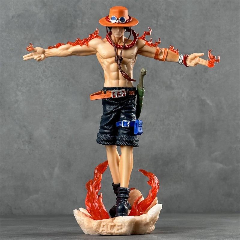 One Piece Arms Out Cross Ace Figure Anime Model Case Toy Decoration ...