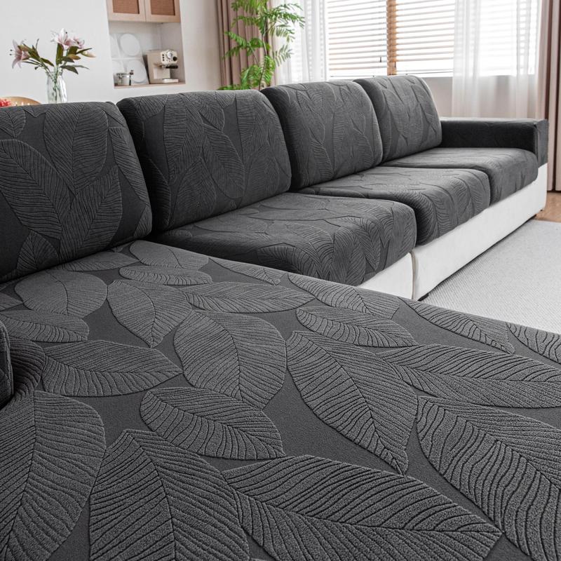 Leaf Pattern Sofa Cover, 1 Count Non-slip Sofa Seat Cover, Soft ...