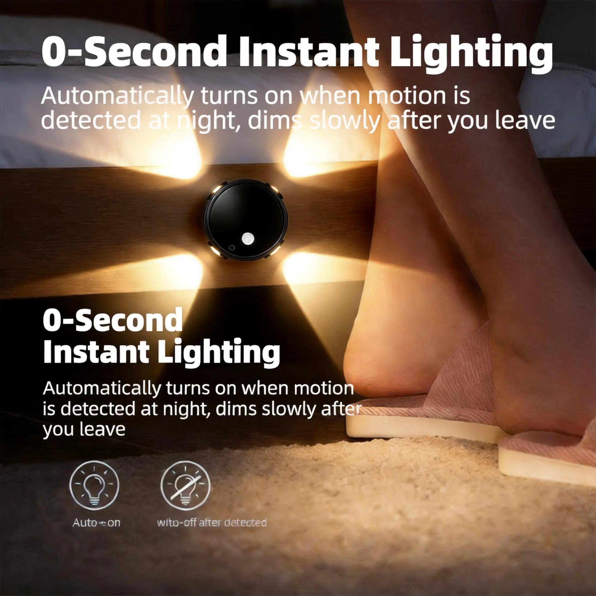Modern Indoor Motion Sensor LED Night Light - TYPE-C Rechargeable ...