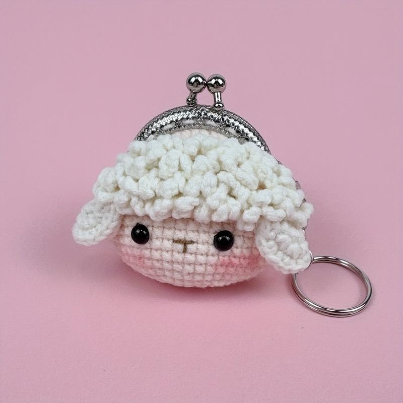 Adorable Crocheted Mini Animal Coin Pouches with Keychain - Cute Bunny ...