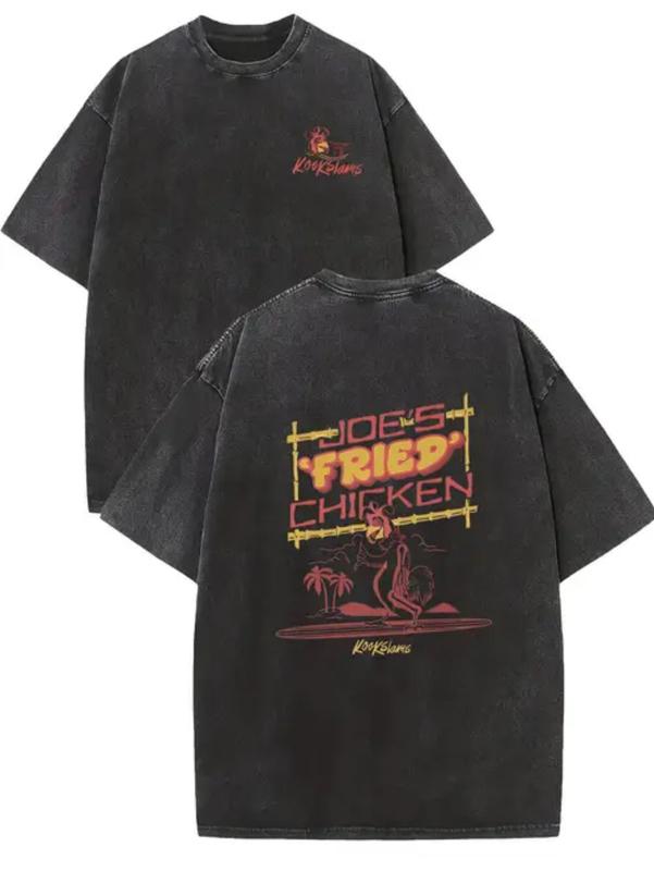 Friedchicken Men's & Women's Retro Fast Food Graphic T-Shirt - 100% ...
