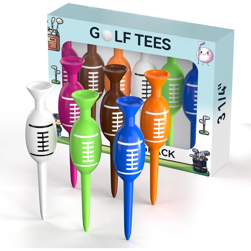 Golf Tees, Plastic Golf Tees Fun Rugby-Shaped, Golf Tees 3 1/4" with ...
