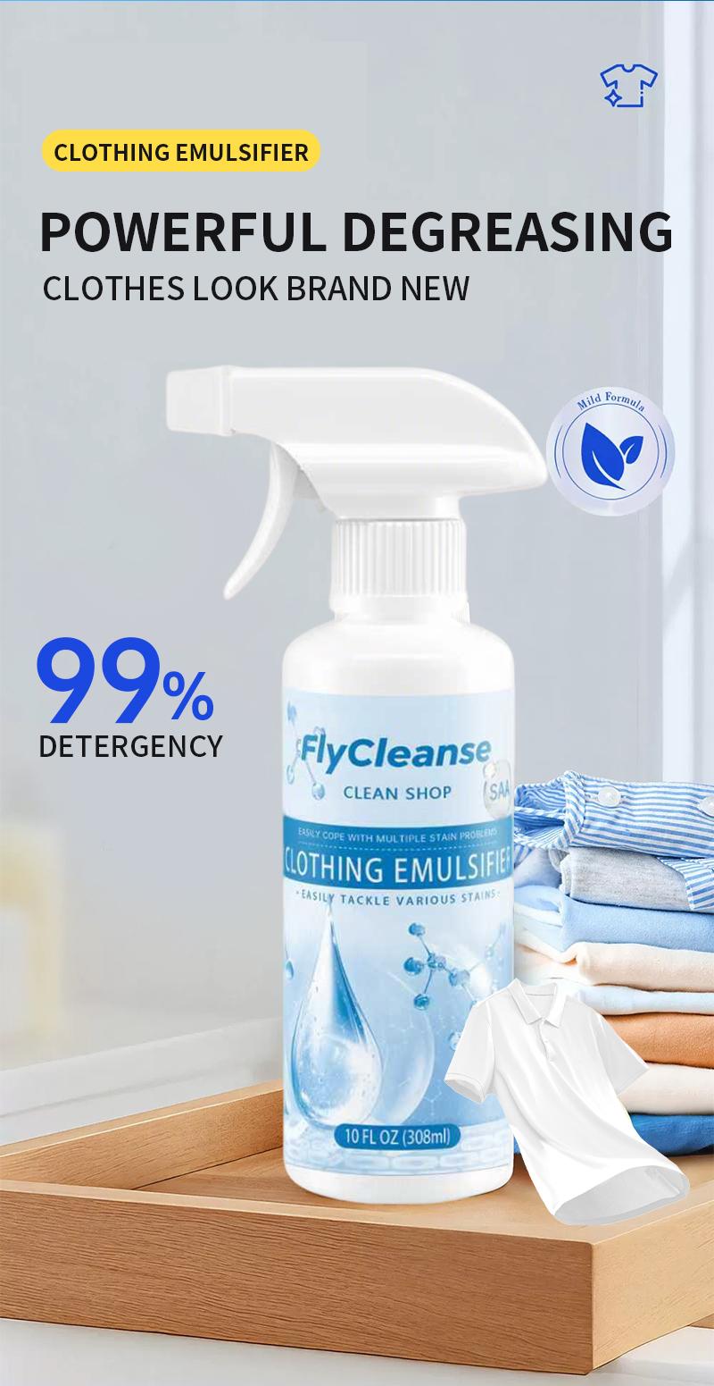 FlyCleanse Clothing emulsifier，Non-Ionic Laundry Pre-Treatment for ...