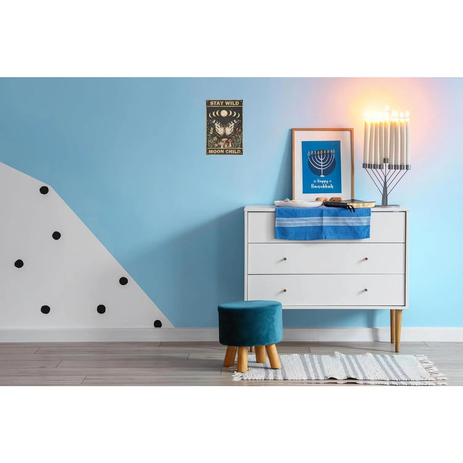 Kitchen Wall Decor Moon Girl Stay Wild Moon Child Sign Retro Mushroom ...