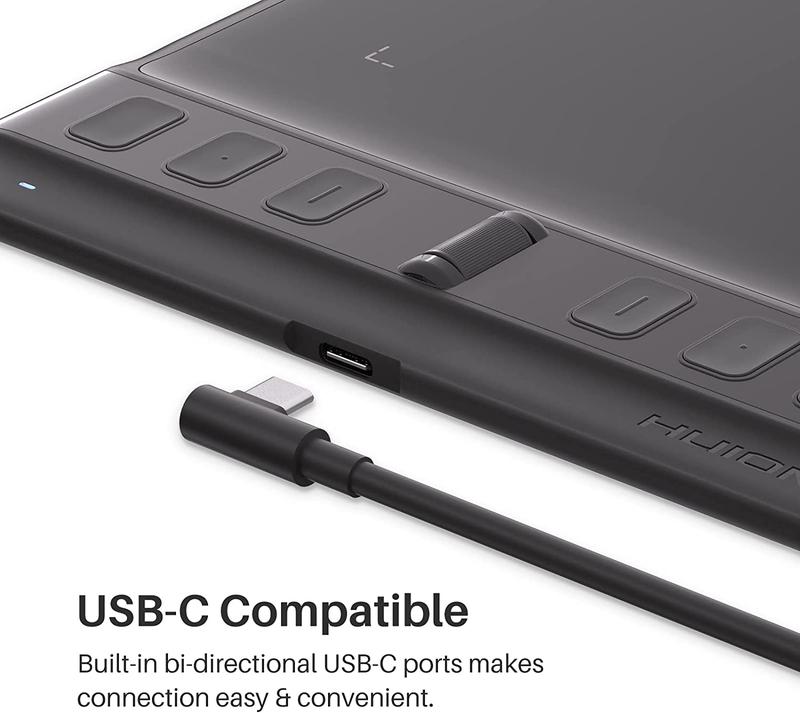 HUION Inspiroy 2 Small Drawing Tablet with Scroll Wheel 6 Hotkeys ...