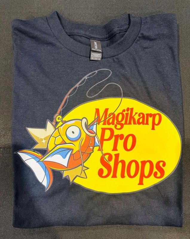 Magikarp Pro Shops T-Shirt – Funny Anime Fishing Tee, Magikarp to ...