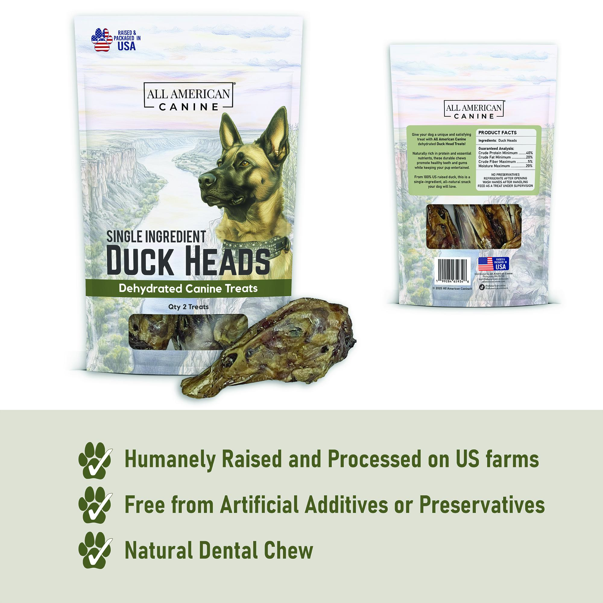 ALL AMERICAN CANINE QUACK PACK Duck TREAT Bundle Pack Jerky Necks Feet ...