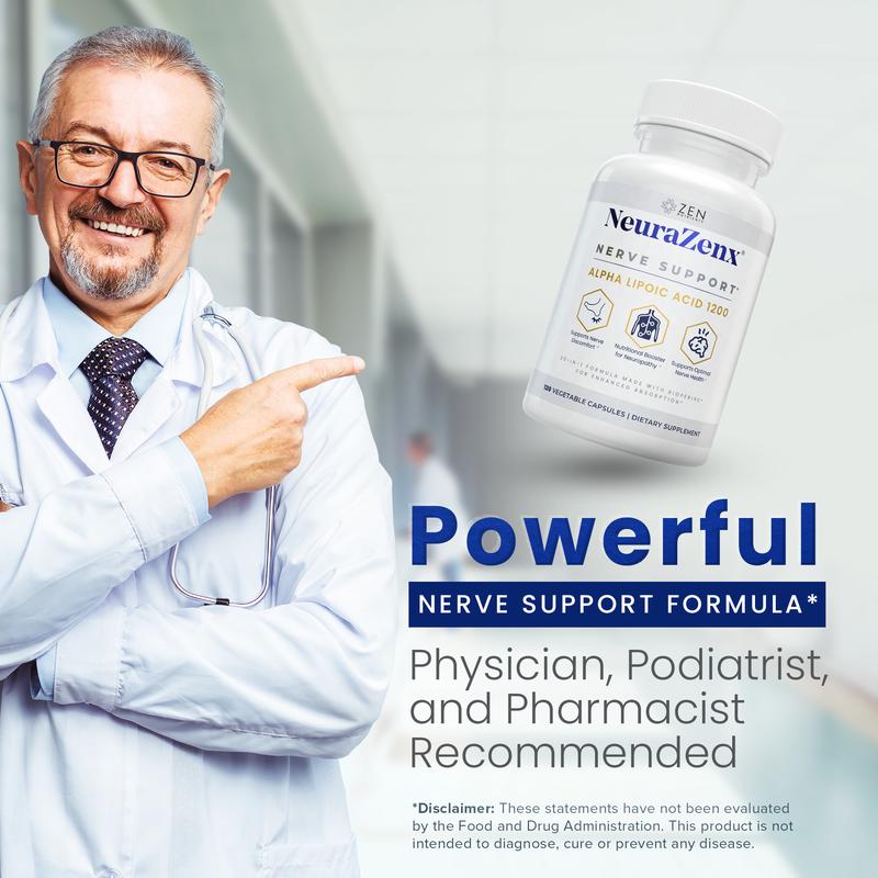 Neurazenx Nerve Support & Peripheral Neuropathy Support Supplement (2-Pack)